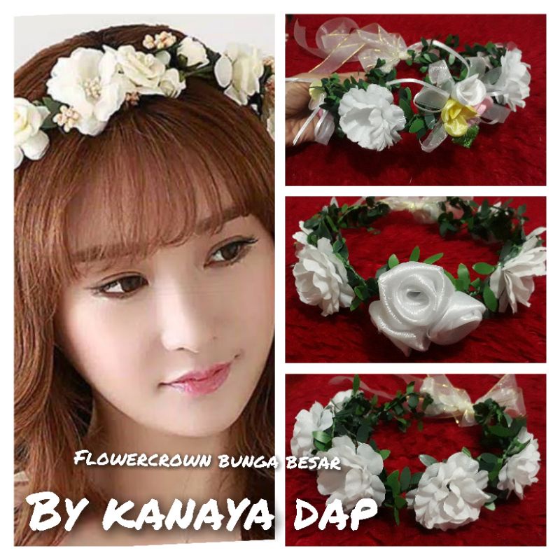 Jual Bando Bunga Besar//Flower Crown Cantik Buat Prewed Wisuda Ulang ...