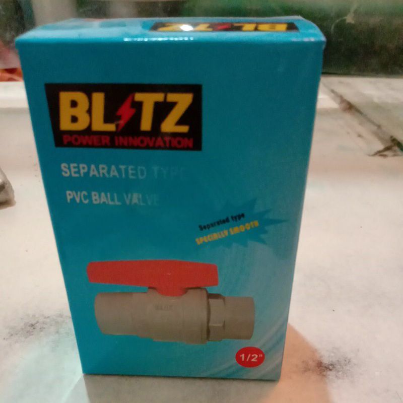 Jual Stop kran/ ball Valve Blitz PVC ukuran 1/2 inch | Shopee Indonesia