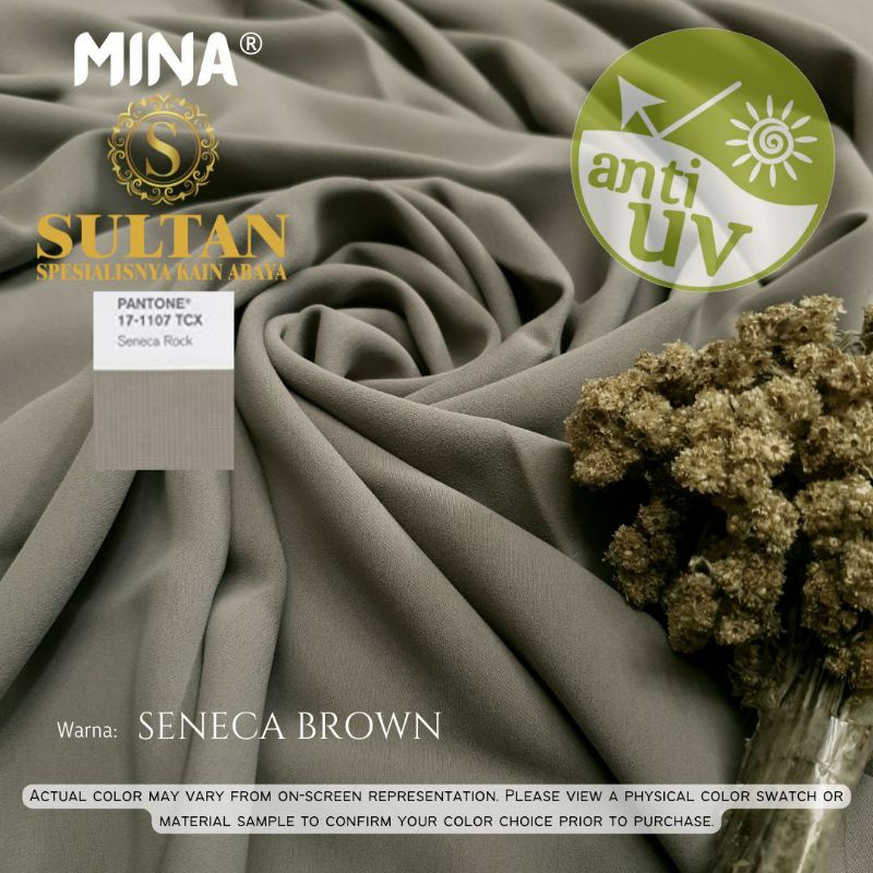 Jual Kain Abaya Sultan Indonesia MINA Anti-UV Seneca Brown polos ...