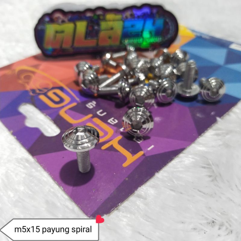 Jual baut probolt 8 M5 panjang 1.5cm spiral by Heng thailand stainless ...