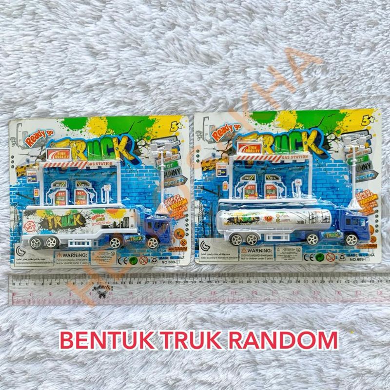 Jual MAINAN NO. 689 READY GO TRUCK ADA POM BENSIN & TRUK BOX BENSIN AIR ...