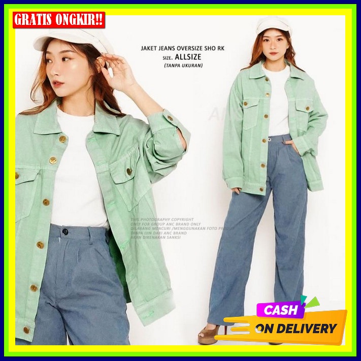Jual Jaket Jeans Wanita Oversize Jeket Remaja Cewek Kekinian Jeket ...