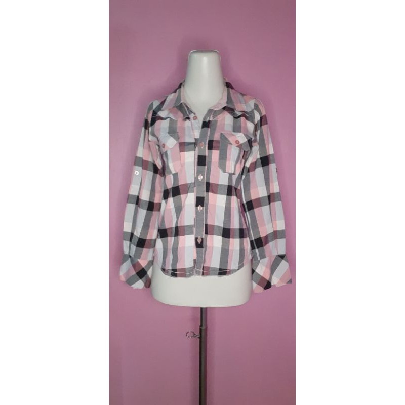 Jual kemeja pink motif kotak kotak | Shopee Indonesia