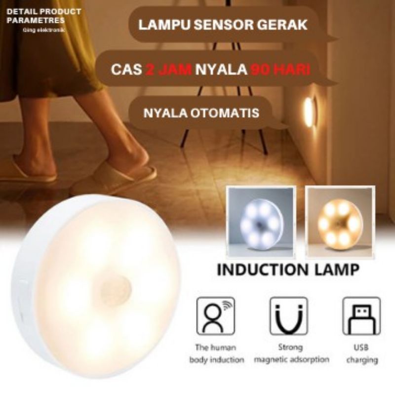 Jual LAMPU LED SENSOR OTOMATIS SENSOR GERAK LED INDUCTION NIGHT LIGHT HUMAN/LAMPU TIDUR SENSOR ...