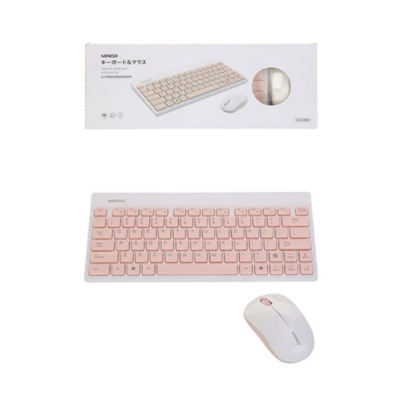 Jual MINISO Set Mouse Dan Keyboard Nirkabel Fashion mini multimedia ...