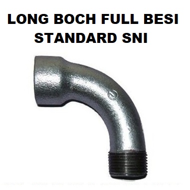 Jual Large Radius Elbow 3/4 Inch Besi Sambungan Pipa Boch Knee Panjang Long Boch Full Besi 3/4 ...