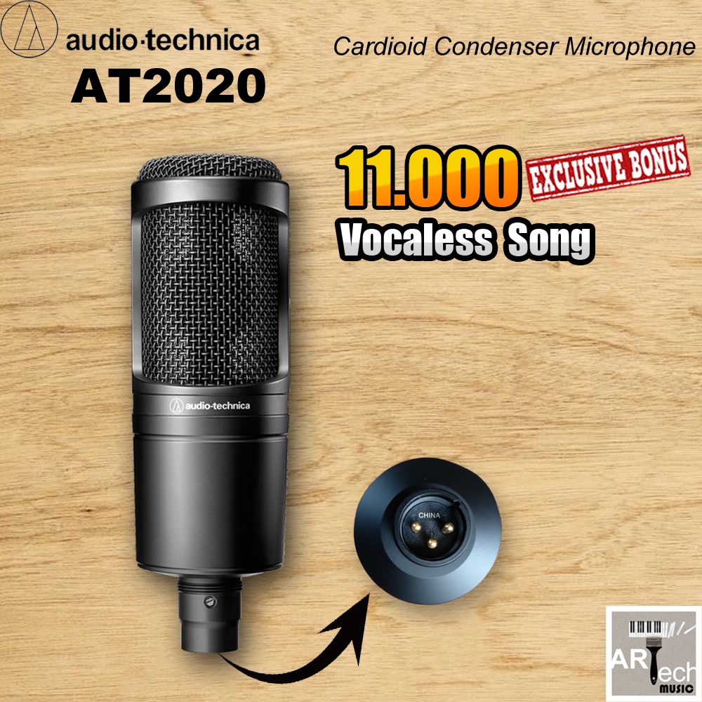 Jual Audio Technica AT2020 / AT 2020 Cardioid Condenser Microphone ...