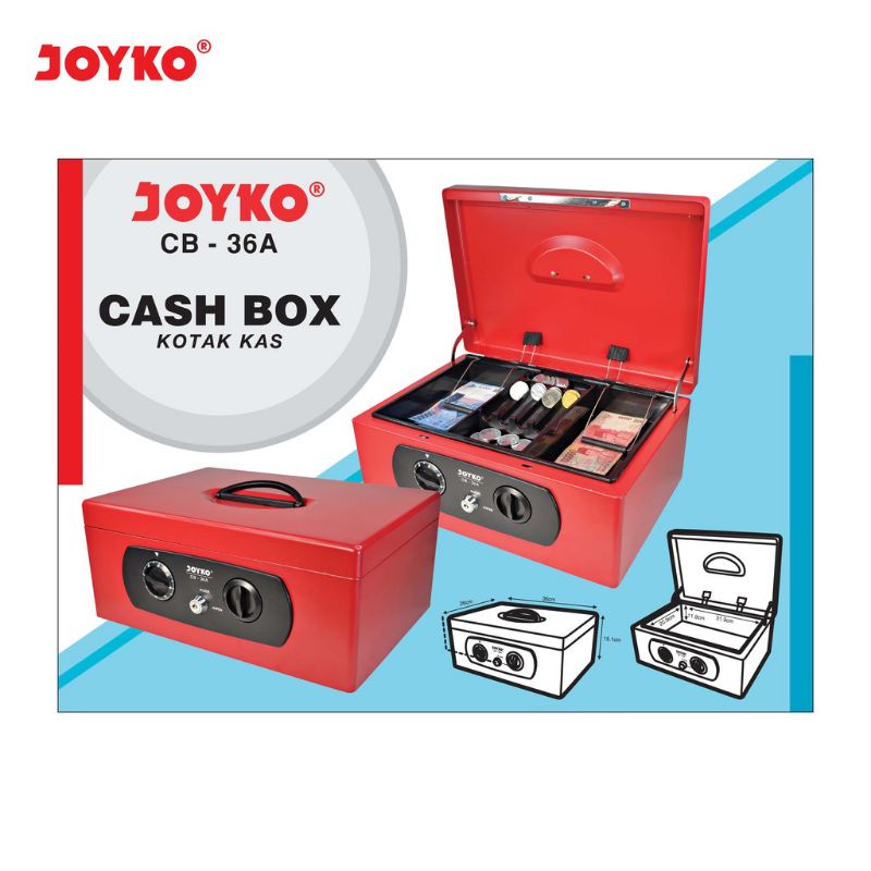 Jual kotak uang tempat duit joyko cash box CB-36A | Shopee Indonesia