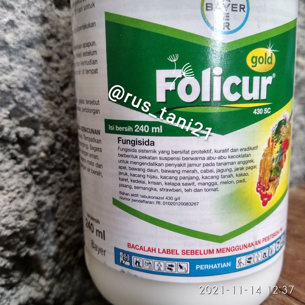 Jual Fungisida Sistemik FOLICUR GOLD 430SC 240ml bahan aktif ...