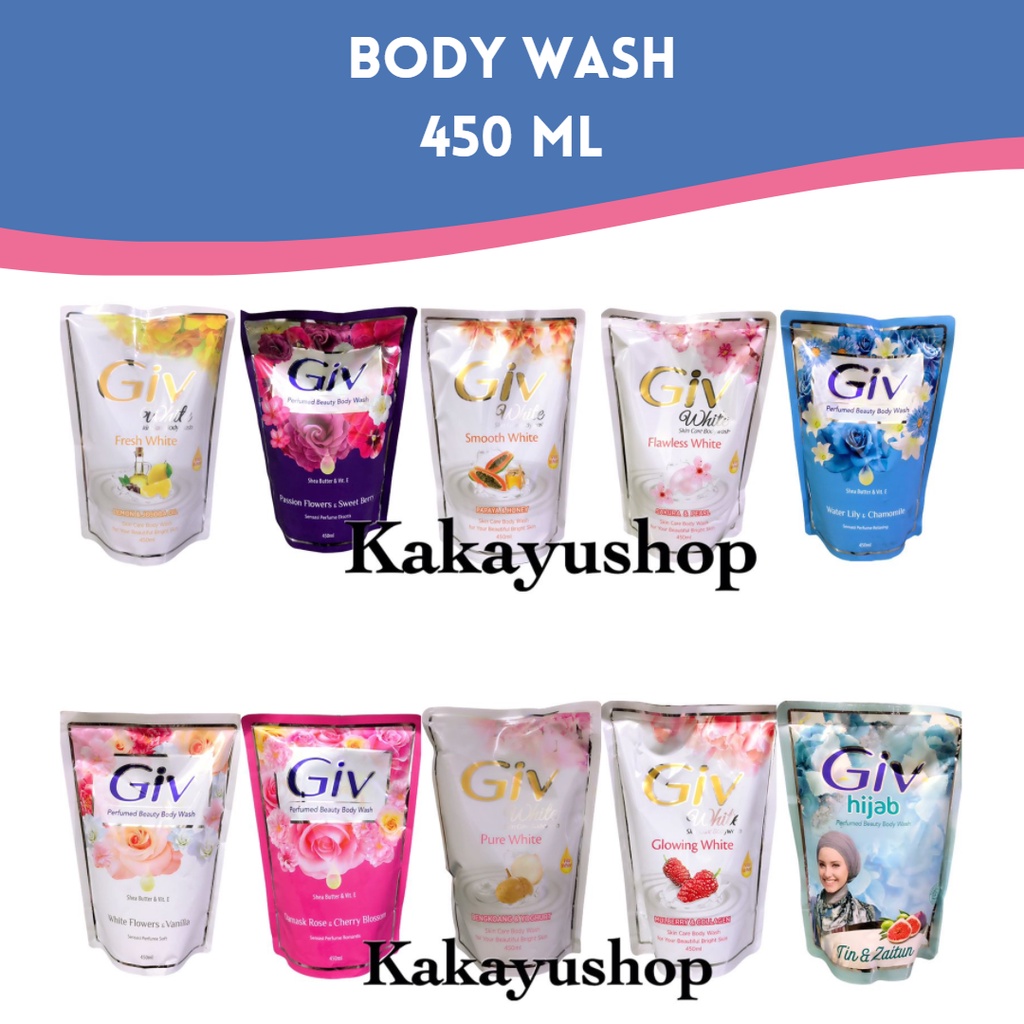 Jual GIV Body Wash (Sabun Cair Refill) 400ML - Body Foam | Shopee Indonesia