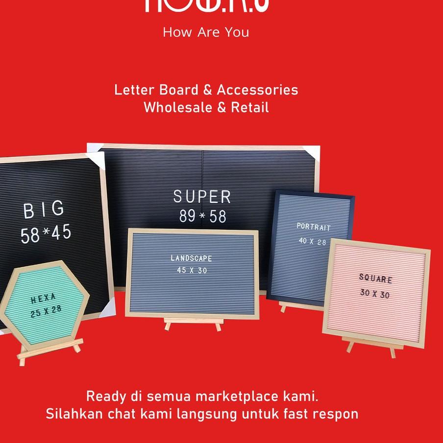 Jual Spesial - HOW.R.U Hexa Letter Board Sudah Include Huruf / Papan ...