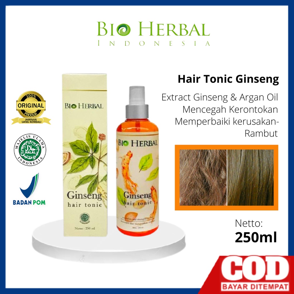 Jual BIO HERBAL HAIR TONIC tonik ginseng penumbuh perawatan penyubur ...
