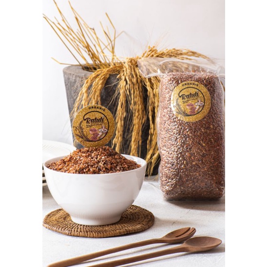 Jual Beras Merah Organik Jatiluwih Ratuti Beras Bali (1kg packing vacum ...