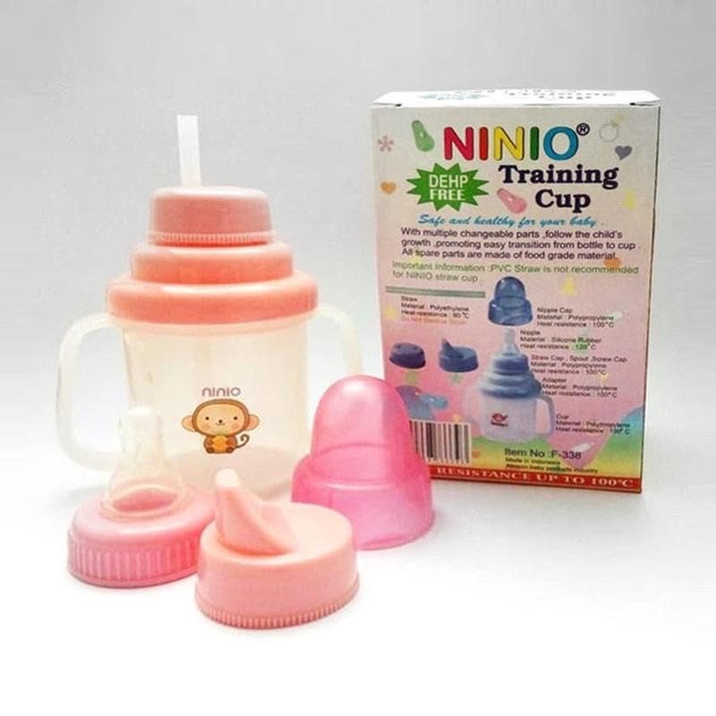 Jual Training cup ninio 3 in 1 training straw ninio botol sedotan straw ...