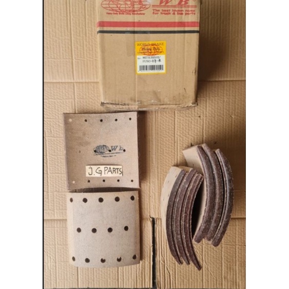 Jual BRAKE LINING / KAMPAS REM WB BELAKANG FUSO GANJO PS220 PS 220 ...