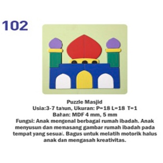 Jual Alat Peraga Edukatif Puzzle Masjid | Shopee Indonesia