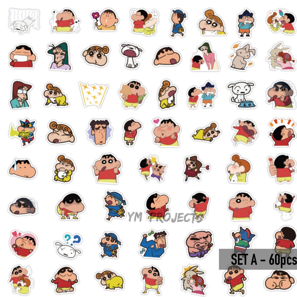 Jual 40PCS STICKER SHINCHAN/GAMBAR TEMPEL STIKER CRAYON SHINCHAN TAHAN ...