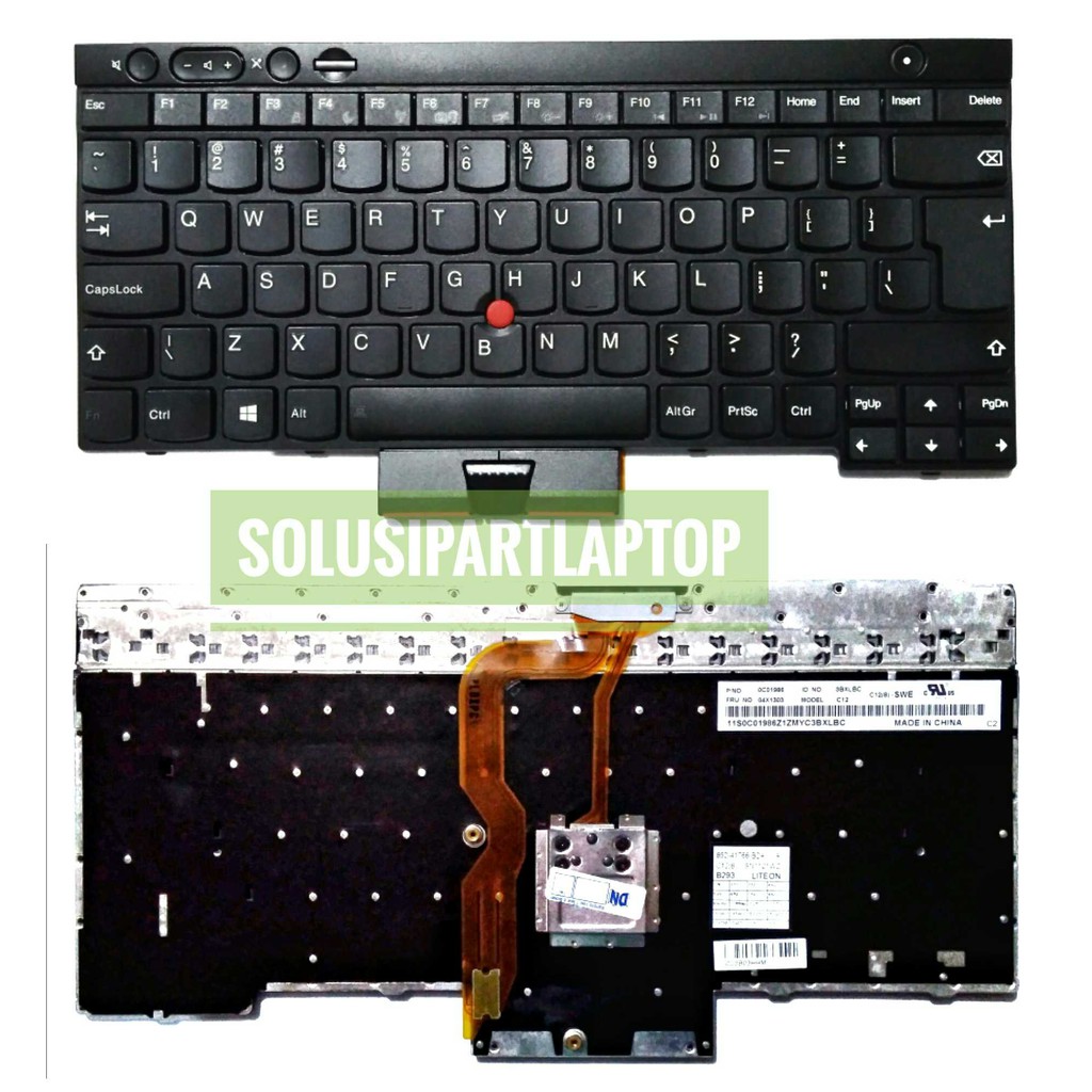Jual KEYBOARD LENOVO THINKPAD T430 T530 L430 X230 W530 BLACK | Shopee ...