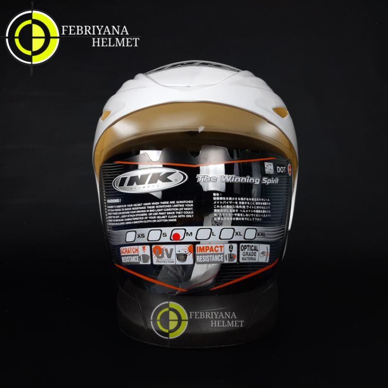 Jual HELM INK CX22 SOLID PUTIH HELM HALFFACE INK | Shopee Indonesia