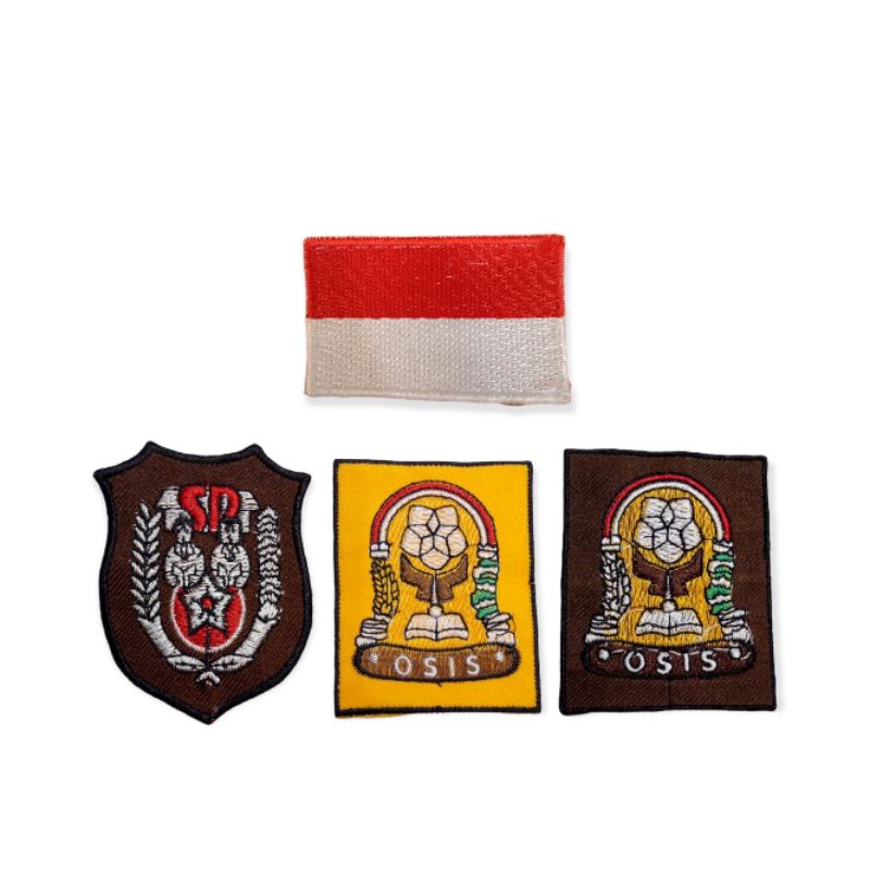 Jual Bet/badge logo sekolah SD SMP SMA dan bendera bordir | Shopee ...