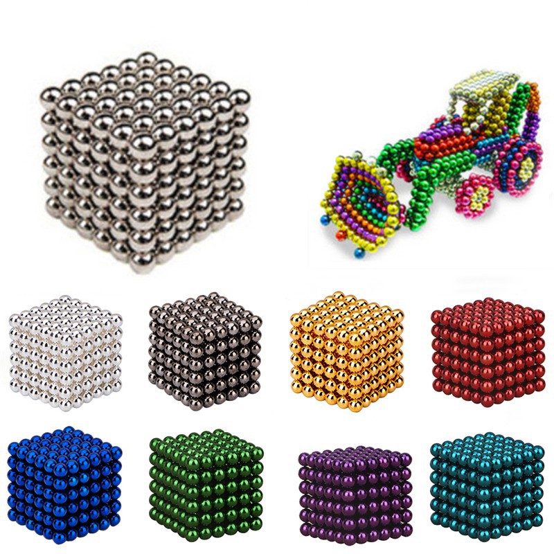 Jual Bola Magnet 6mm Mainan Bola Warna Warni Buckyballs Neocube 216pcs ...