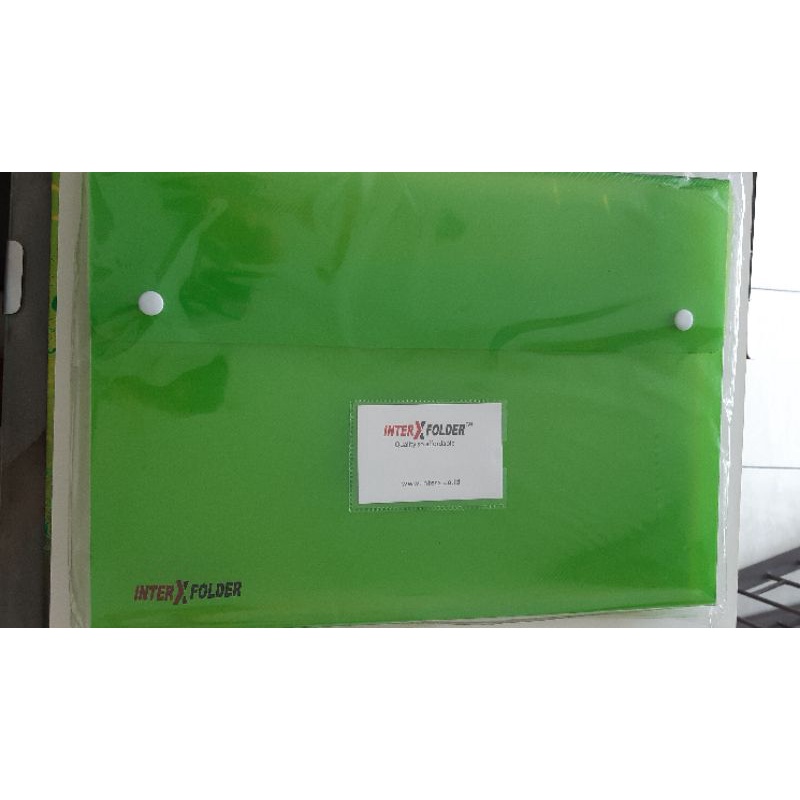 Jual map plastik inter x folder / map plastik folio / map kancing folio ...