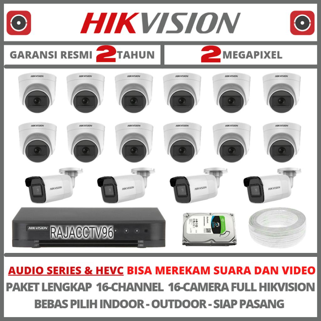 Jual PAKET CCTV HIKVISION AUDIO SERIES 16 CHANNEL 16 CAMERA 2MP TURBO ...