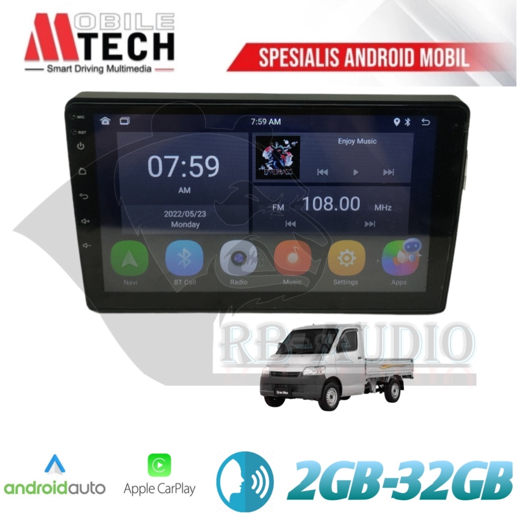 Jual Head Unit Android Mtech Carplay Daihatsu Granmax Gran max 9 inch ...