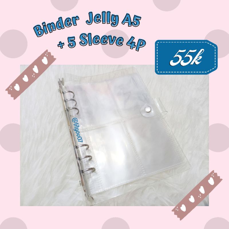 Jual Paket Binder Jelly A5 6 Ring + 5 Sleeve 4P / Binder Binder ...