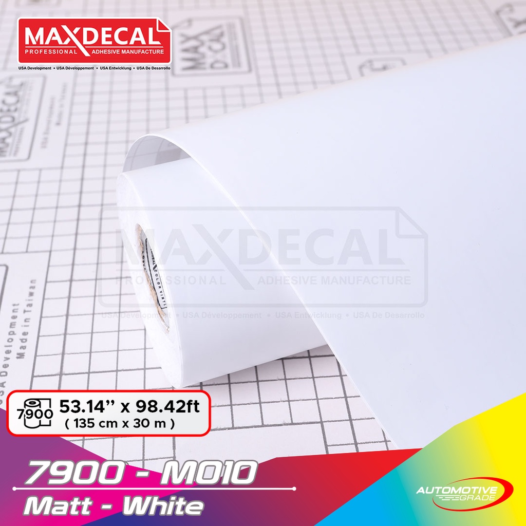 Jual [Per Meter] MAXDECAL 7900 010 WHITE 135 cm Putih Gloss Matte Doff ...