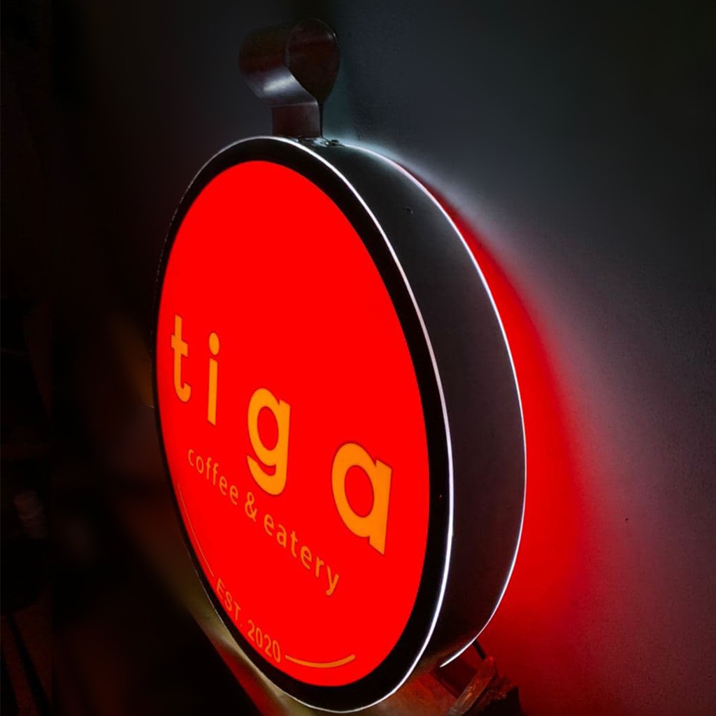 Jual Circle LED LightBOX / Neon Box Bulat 2 Sisi Pemasangan Super Mudah ...