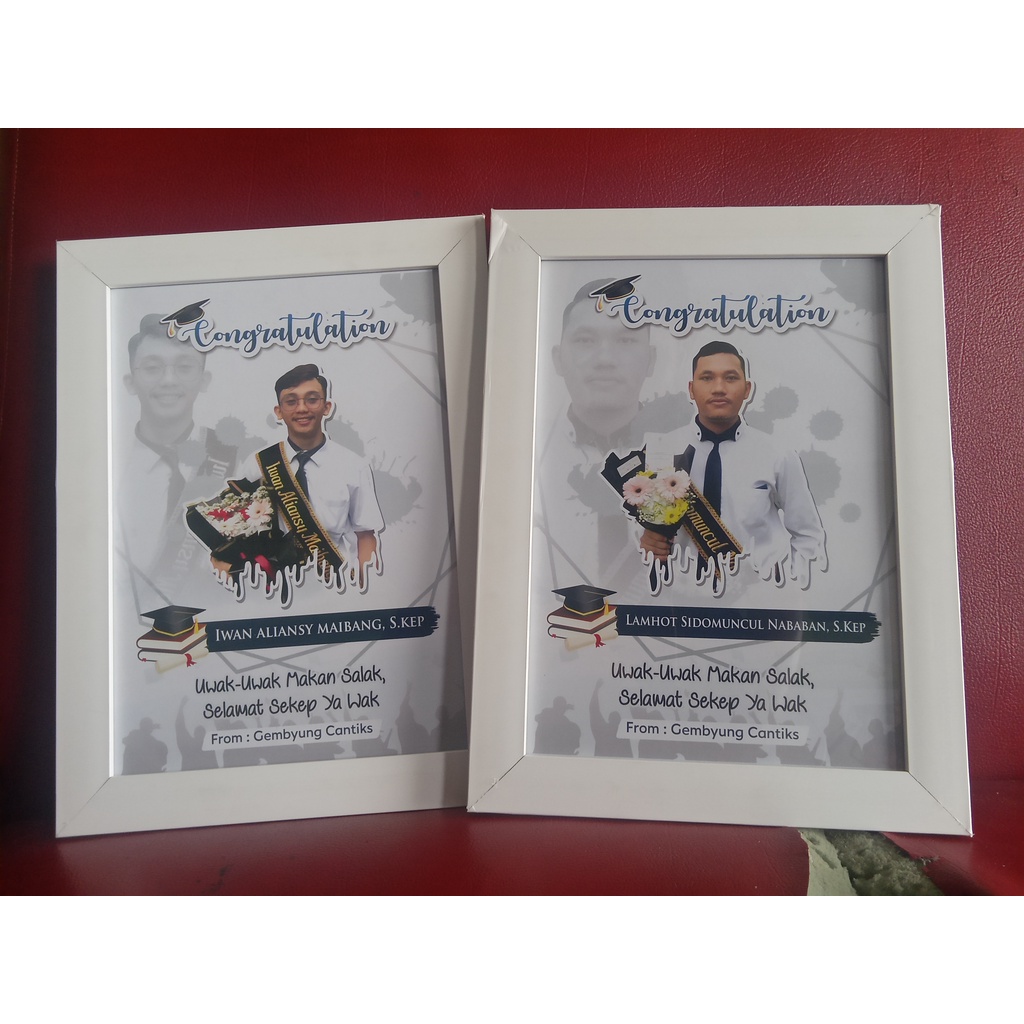Jual CUSTOM FRAME BINGKAI FOTO MINIMALIS : Kado Wisuda|Ultah|Wedding ...