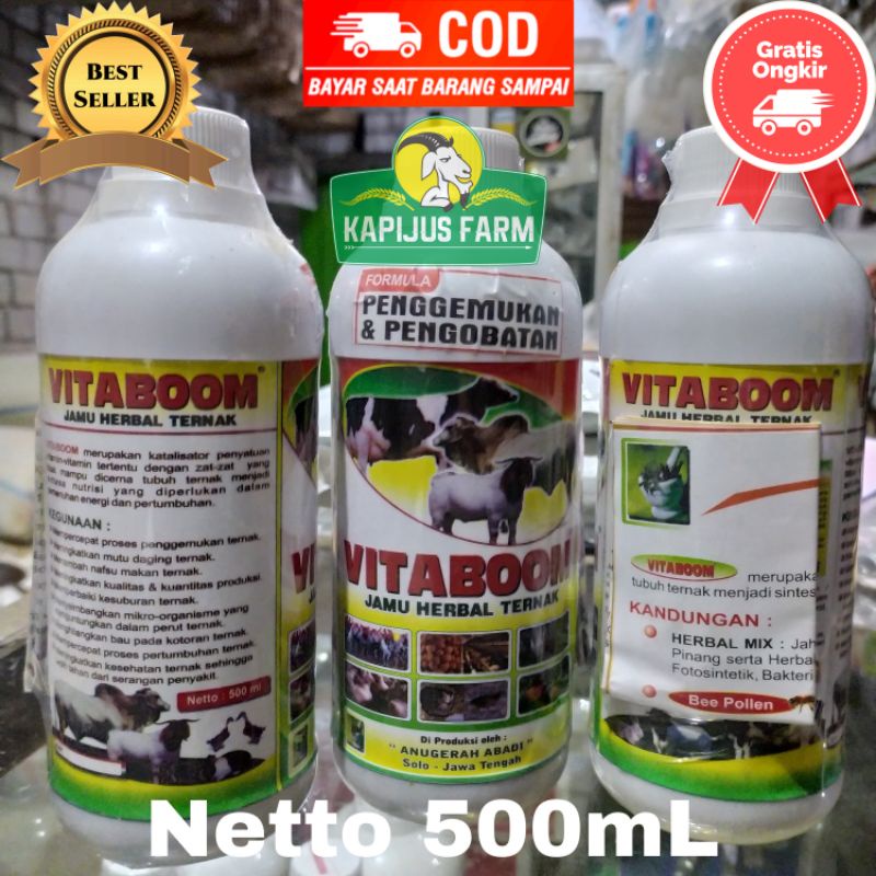 Jual Vitaboom Jamu Herbal Ternak Formula Pengobatan dan Penggemukan 500mL | Shopee Indonesia