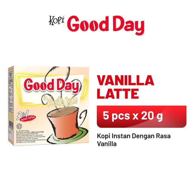 Jual GOOD DAY Vanilla Latte 1 Dus (5 x 20 gr) | Shopee Indonesia