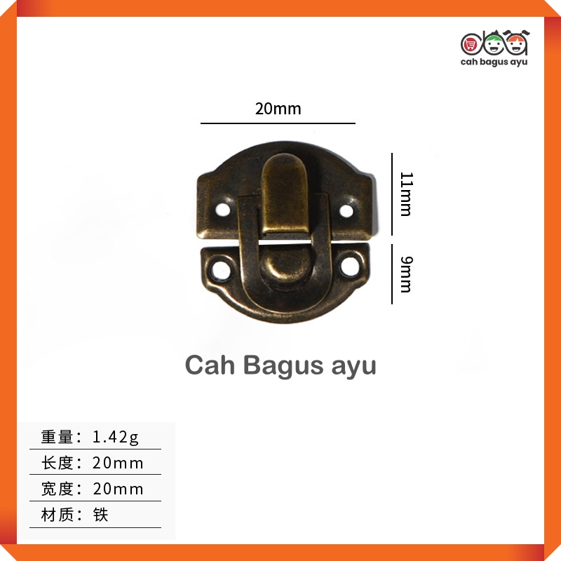 Jual Kunci Pengait Box 20 x 20 mm Gembok Box Kuncian Kotak Mahar ...