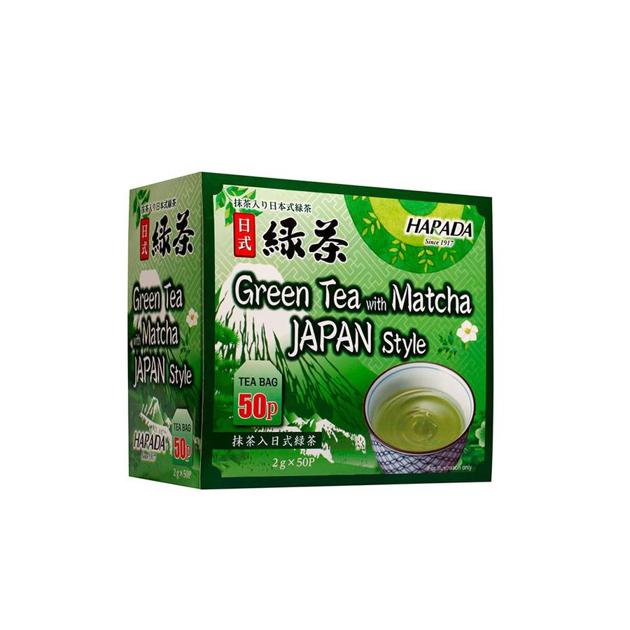 Jual HARADA Green Tea with Matcha Japan Style 50 Tea Bags | Shopee ...