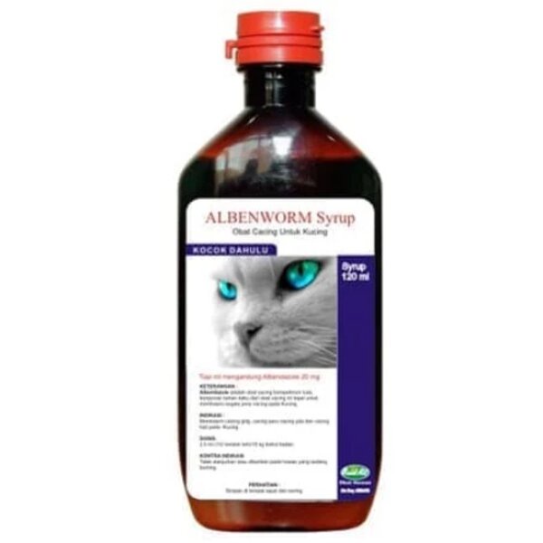 Jual Albenworm Cat Syrup 120ml Obat Cacing Kucing Cacingan Sirup Alben ...