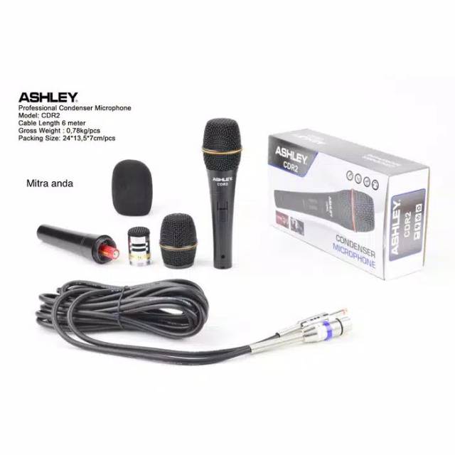 Jual Mic Ashley CDR2 Original/microphone condenser | Shopee Indonesia