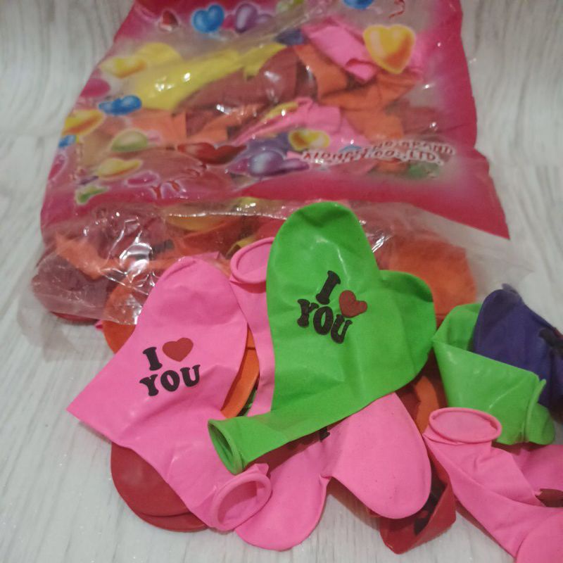 Jual BALON LOVE KEMASAN PLASTIK ISI 100 PCS | Shopee Indonesia