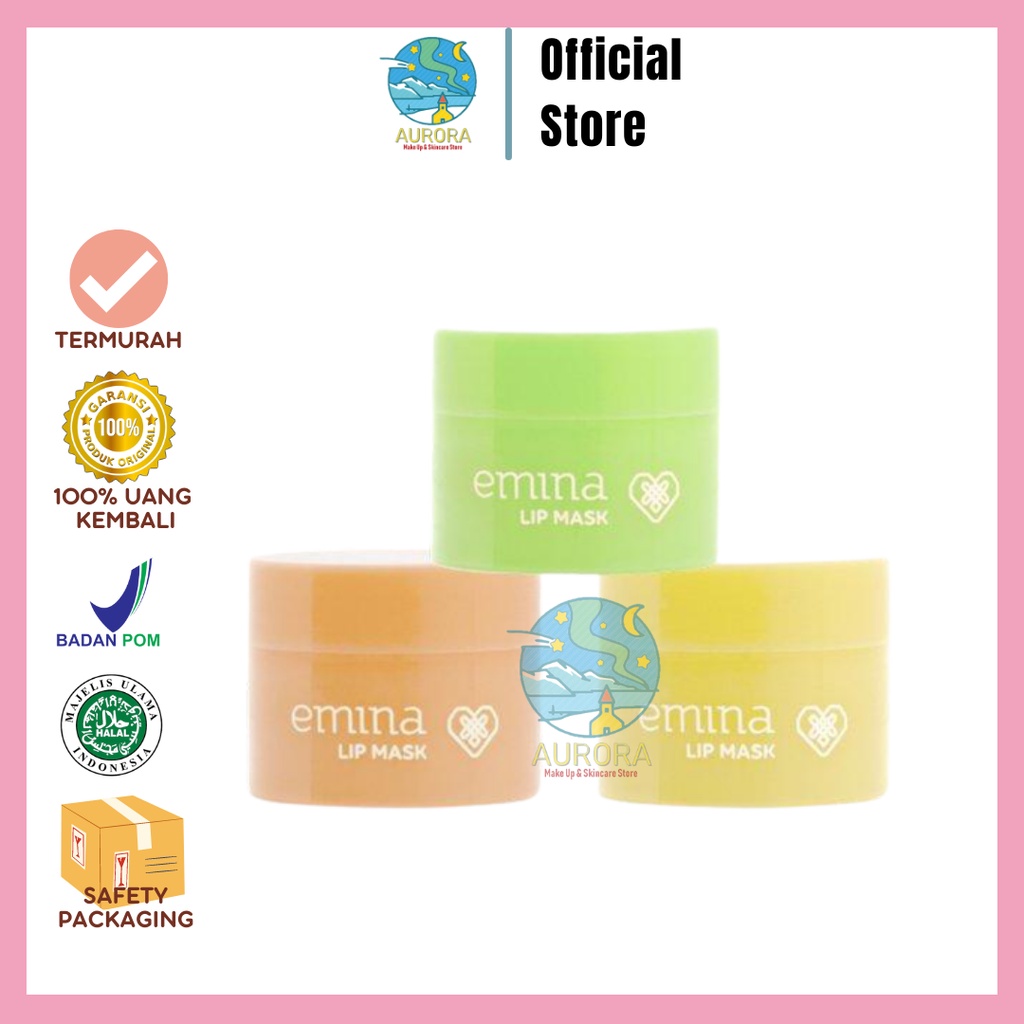 Jual ⭐Aurora⭐ Emina Lip Mask New Series Orange Matcha Vanilla | Shopee ...