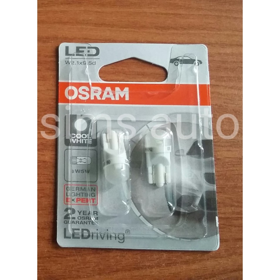 Jual Osram Led T10 Cool White 12V 0,5W ( Lampu Senja / Sore ) | Shopee ...