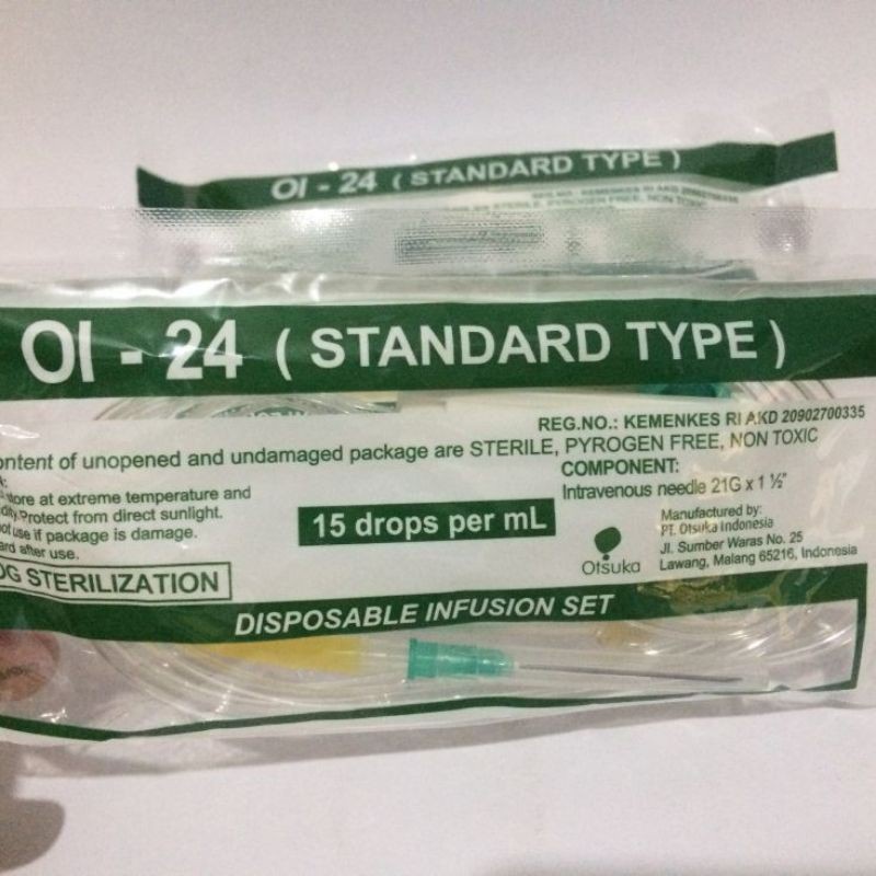 Jual Infuset Dewasa OI-24 Otsuka / Infusion set / Selang Infus | Shopee ...