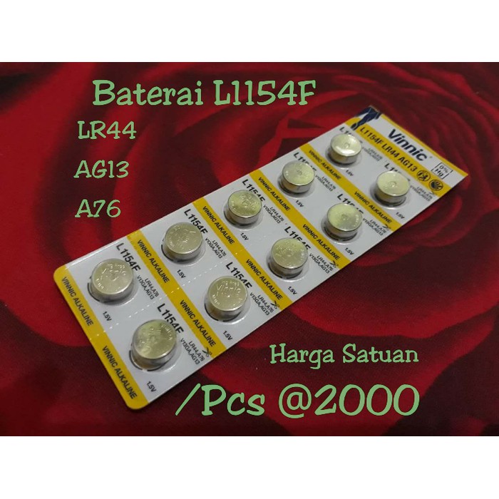 Jual Baterai Batre Batere Batrei Baytery Vinnic L1154F/Lr44/Ag13/A76 | Shopee Indonesia