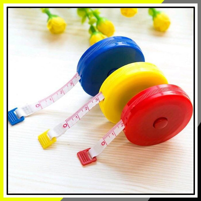 Jual Meteran Jahit Mini Roll Otomatis 150cm Kain Alat Ukur Jahit Baju Badan Shopee Indonesia