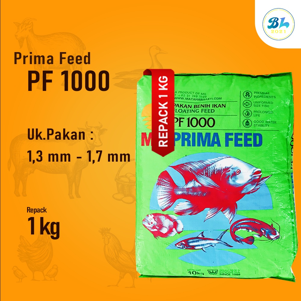Jual Pakan Benih Ikan Lele Gurame Nila MS Prima Feed PF 1000 Repack 1 ...