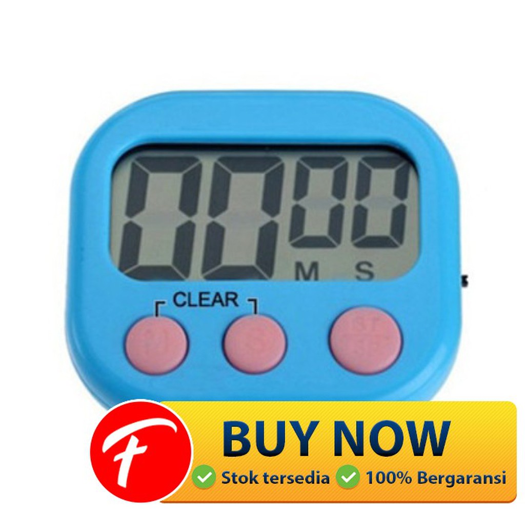 Jual Timer Masak Dapur LCD Kitchen Countdown Clock - Biru Langit ...