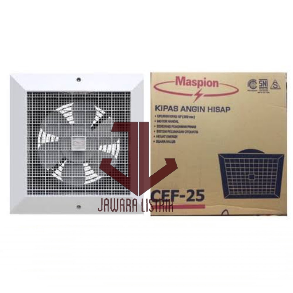Jual EXHAUST FAN CEILING KIPAS ANGIN HISAP MASPION CEF 25 PLAFON 10 ...