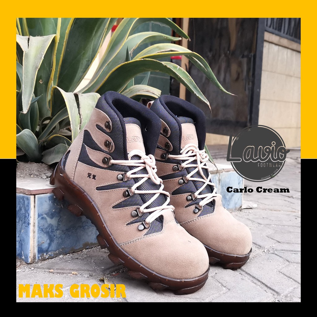 Jual Sepatu Safety Boots Tracking Lavio Carlo Original Depan Besi ...