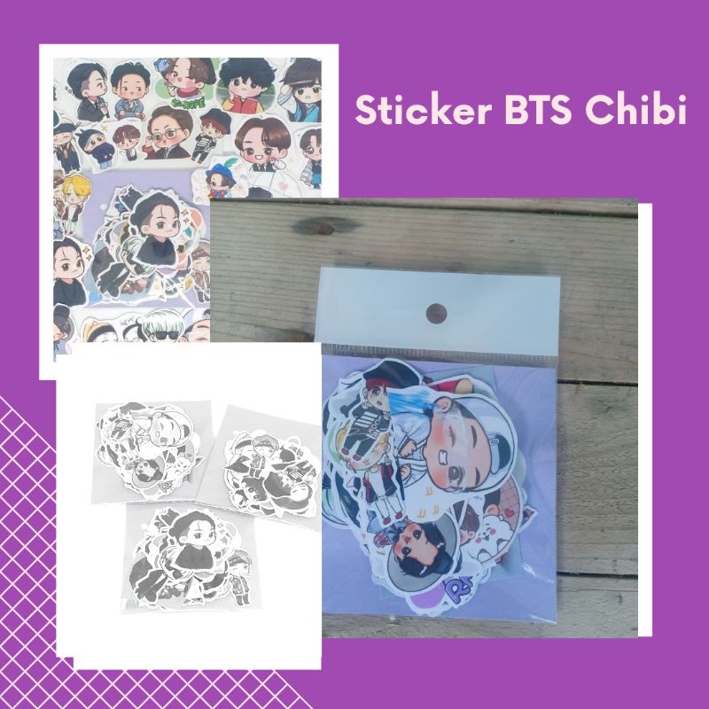 Jual (35pcs)Sticker Chibi RM/Jin/Suga/Jhope/Jimin/V/Jungkook | Shopee ...