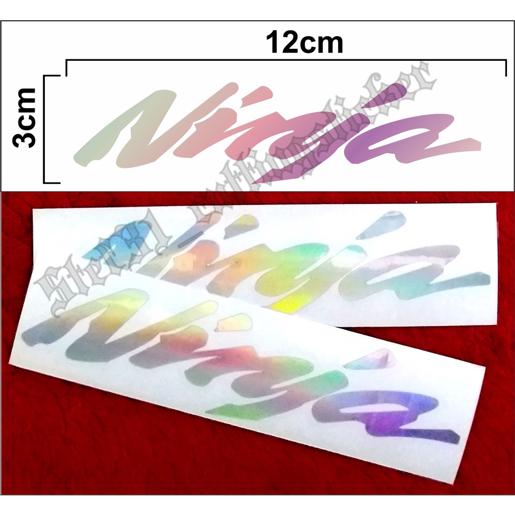 Jual Stiker cutting logo tulisan Ninja, sticker logo sponsor Ninja ...